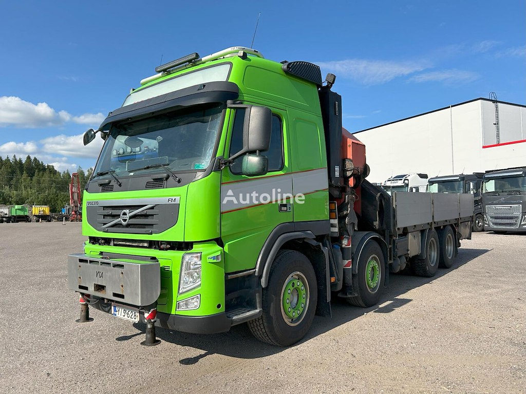 Volvo FM 480 / FULL STEEL / MANUAL / 8x2 + PALFINGER PK 72002 kamion s ravnom platformom