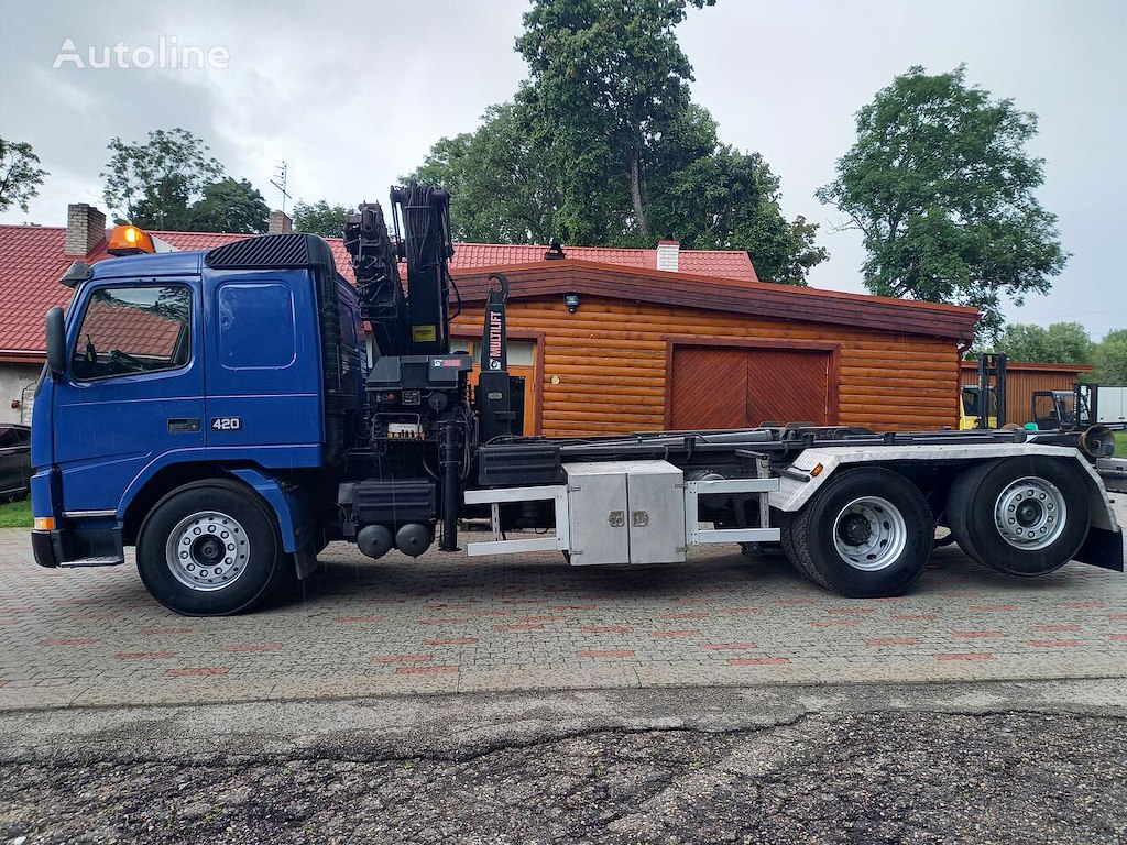 Volvo FM12, 420, 6x2, CRANE+MULTILIFT kamion rol kiper