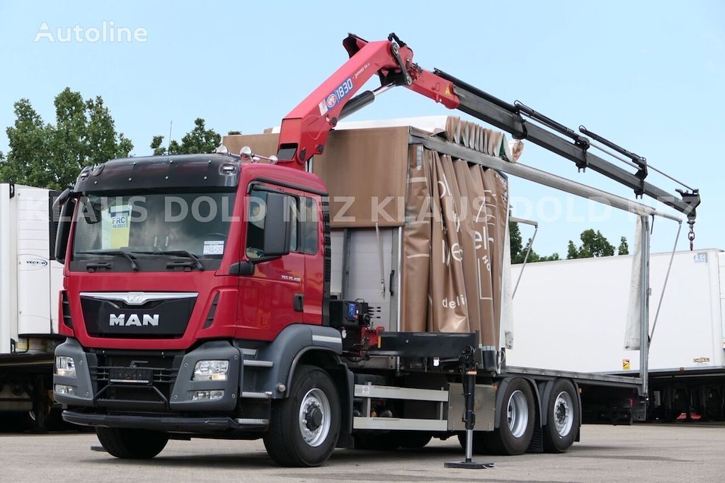 MAN TGS 26.400 6x4 Curtain side + Crane HMF 1830-K4 + RC kamion sa klizna zavesa cerada