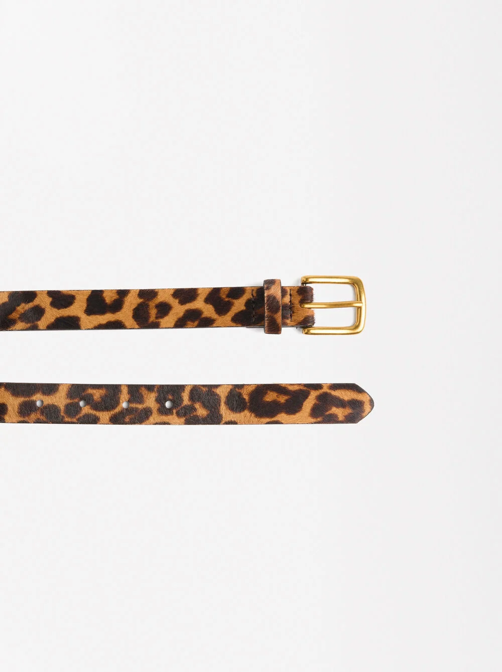 Animal Print Leather Belt