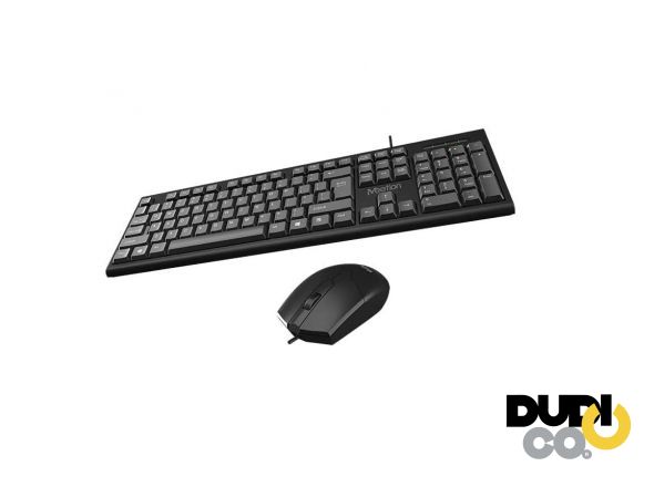 MEETION C100 SET 2U1, ŽIČNA TASTATURA + MIŠ, Crni