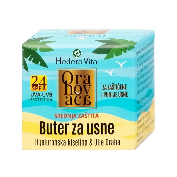 Hedera Vita buter za usne SPF 24 orahovača 10g