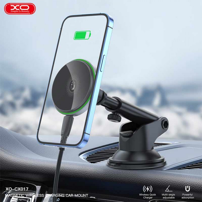 XO-CX017 AUTO DRZAC ZA TELEFON MAGNETIC WIRLESS CRNI