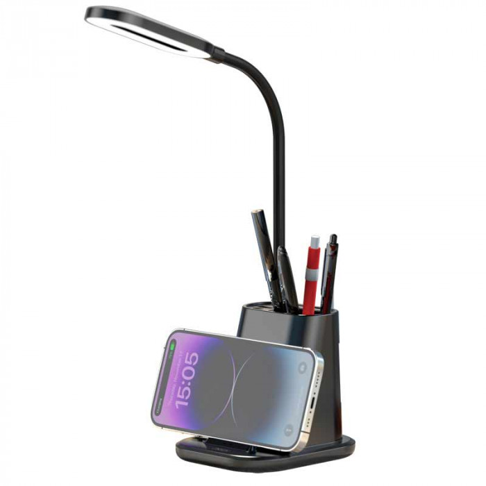 XO-WX032 3u1 wireless drzac punjac 25w-Desktop Lampa-crni