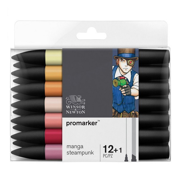 Winsor&Newton W&N PROMARKER 12+1 MANGA STEAMPUNK