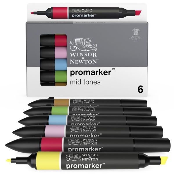 Winsor&Newton W&N PROMARKER 6 MID TONES