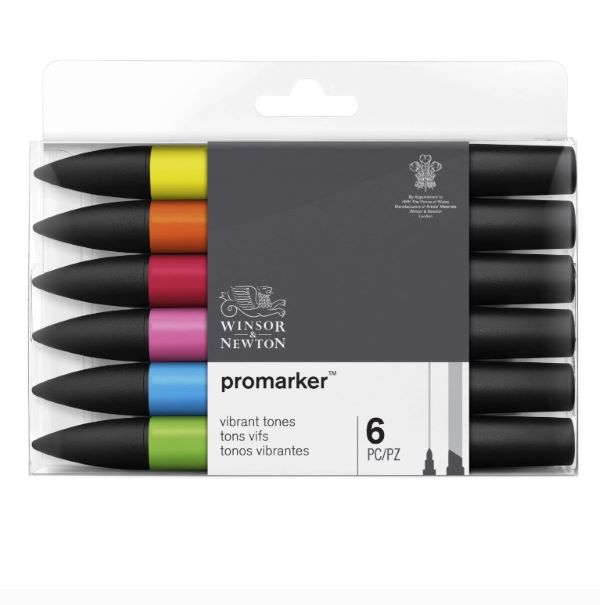 Winsor&Newton W&N PROMARKER 6 VIBRANT TONES