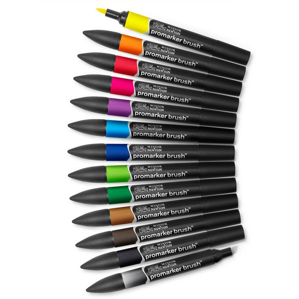 Winsor&Newton W&N PROMARKER BRUSH 12+1 VIBRANT TONES