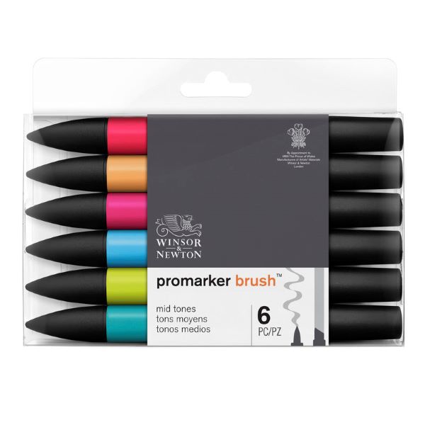 Winsor&Newton W&N PROMARKER BRUSH 6 MID TONES