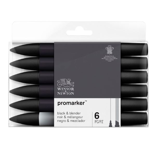 Winsor&Newton WN PRM 5 BLACKS + BLENDER