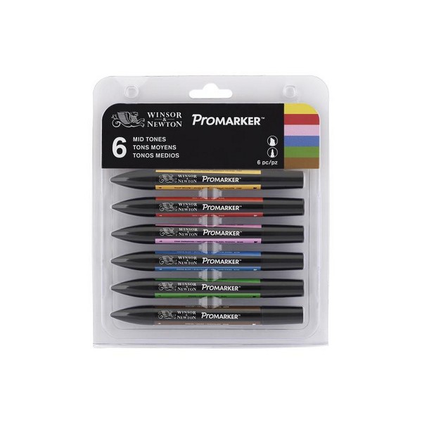 Winsor&Newton WN PROMARKER 6 MID TONES