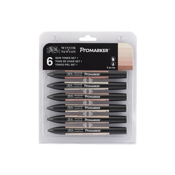 Winsor&Newton WN PROMARKER 6 SKINTONES SET 1