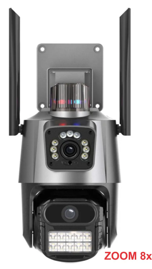 CAM-IP6MP-EP11-8X ZOOM GMB kamera 6 mpix microSD iCSee xmeye pro app Two-way voice PTZ ip66,2x3.6mm