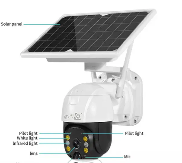 GEMBIRD CAM-IP4MP-EK2-WIFI GMB kamera Solar 4 mpix microSD iCSee xmeye pro app Two-way voice PTZ ip66 *6399