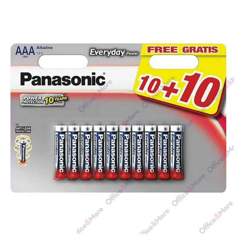 PANASONIC BATERIJA ALK.LR03-AAA-1,5V,pak.10+10