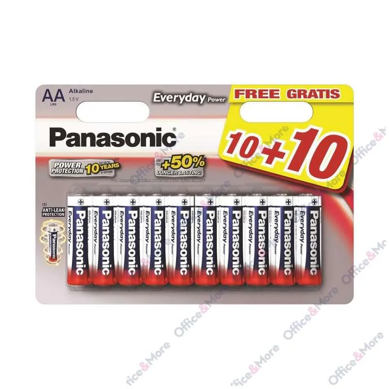 PANASONIC BATERIJA ALK.LR6-AA-1,5V,pak.10+10