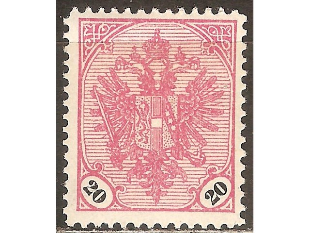 1901-05 - BiH sa crnim brojkama 20 helera MNH