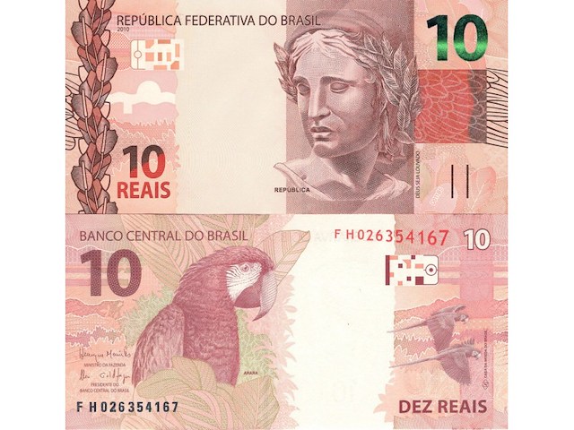 BRAZIL 10 Reais 2010 (2018) UNC, P-254