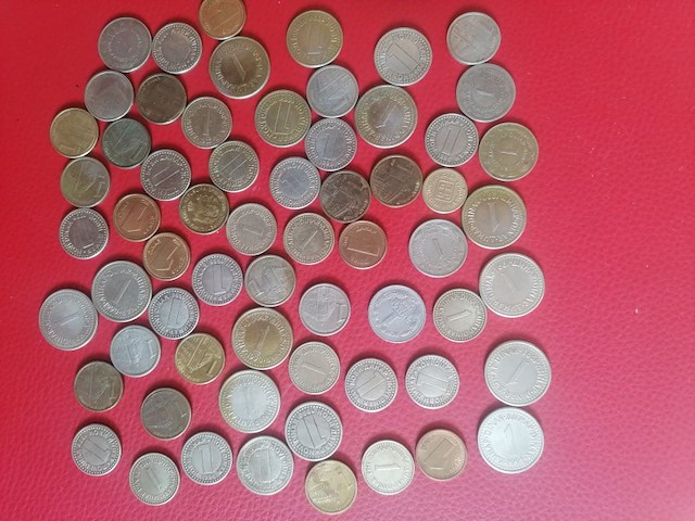 Kovanice YU dinar 196 kom od 1,2,5,10,20,50,100 dinara