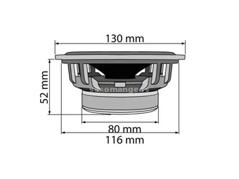 Auto zvučnici 130mm 2x75W