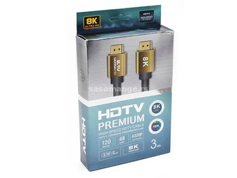 Kabl HDMI M/M 2.1 8K 3m Velteh KT-HK2.1-3M