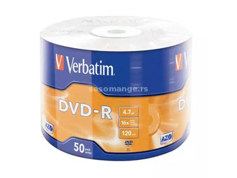 DVD-R Verbatim 16x 1/50 MATT SILVER AZO/WRAP