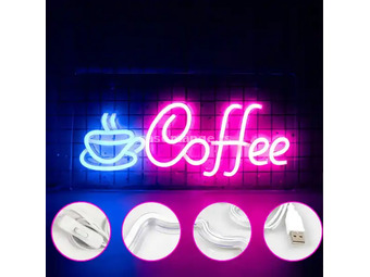 LED neon natpis "Coffee"