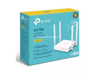 Wireless Router TP-Link Archer C24 AC750 433Mb/s/ext x 4/2.4-5Ghz/1WAN/4LAN