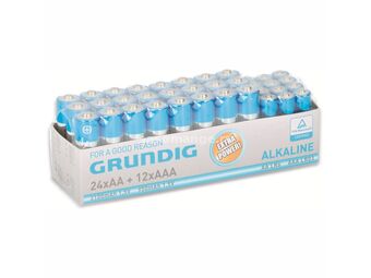 Grundig Alkalne Baterije 12xAAA/24xAA