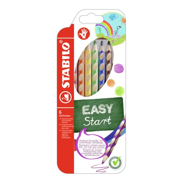 STABILO Drvene bojice Easy Colors, za desnoruke, set 1/6