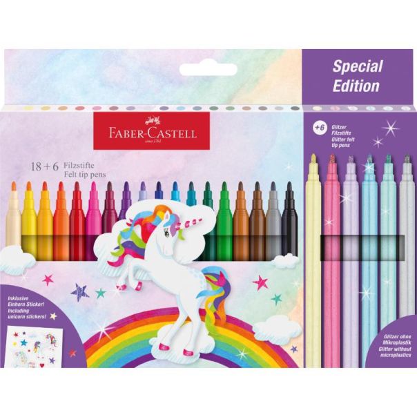 FABER CASTELL Flomaster školski 1/18+6 554221 castele unicorn