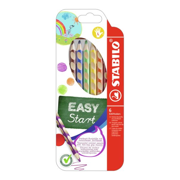 STABILO Drvene bojice Easy Colors, za levoruke, set 1/6