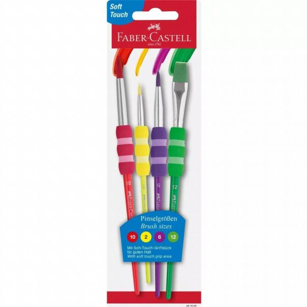 FABER CASTELL Četkica Soft grip, set 1/4 481600