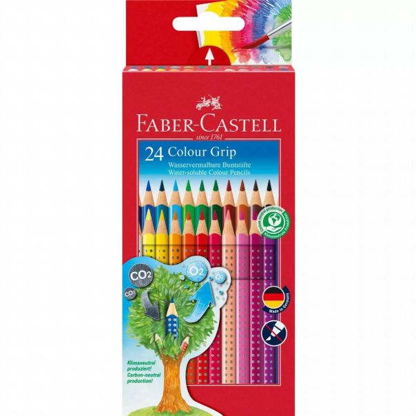 FABER CASTELL Drvene bojice Grip, set 1/24 112424