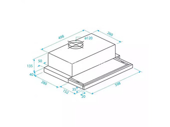 Aspirator Beko CTB6250B širina 60cm/kapacitet 440m3