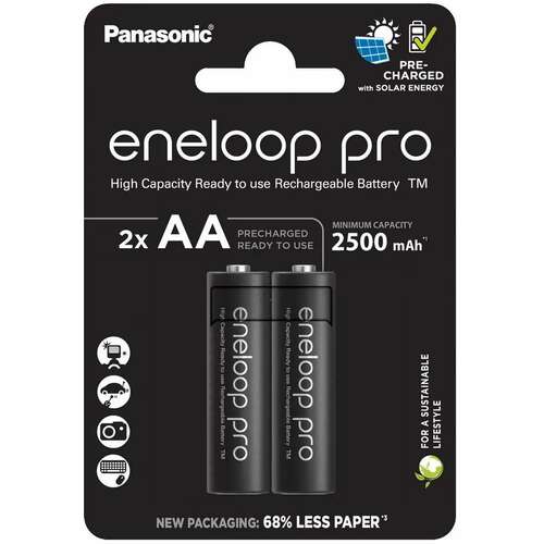 PANASONIC ENELOOP pro AA/2B BK-3HCDE/2CP