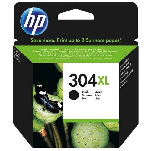 HP 304XL Black Original Ink Cartridge, N9K08AE