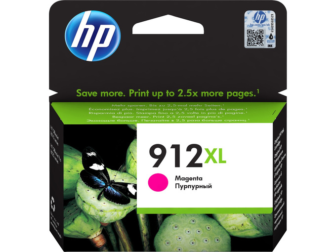 HP 912XL High Yield Magenta Original Ink Cartridge, 3YL82AE