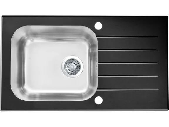 Alveus sudopera Vitro 20 - kaljeno staklo crna 780 x 435 mm