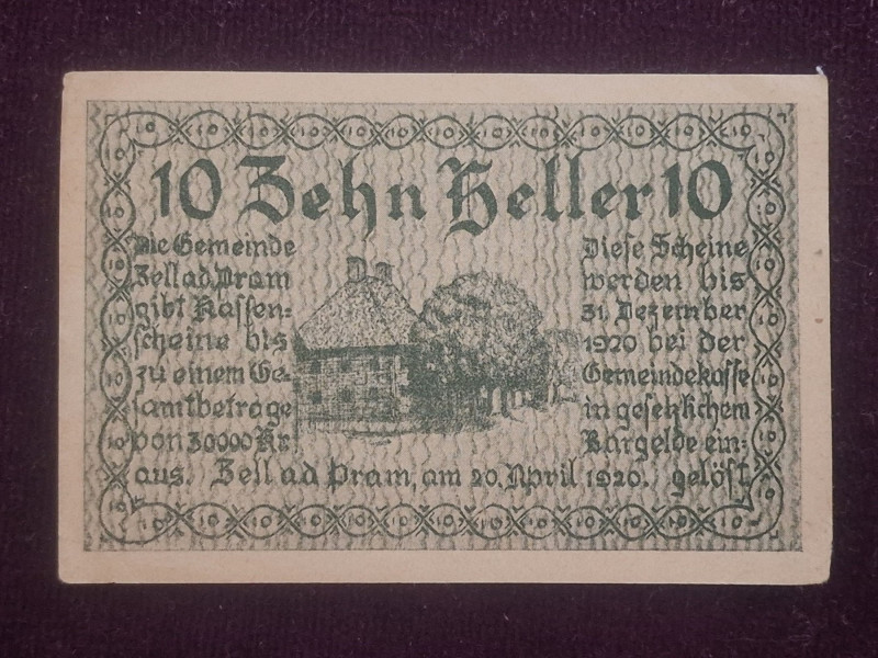 Austrija 10 Helera Zell a.d.Pram