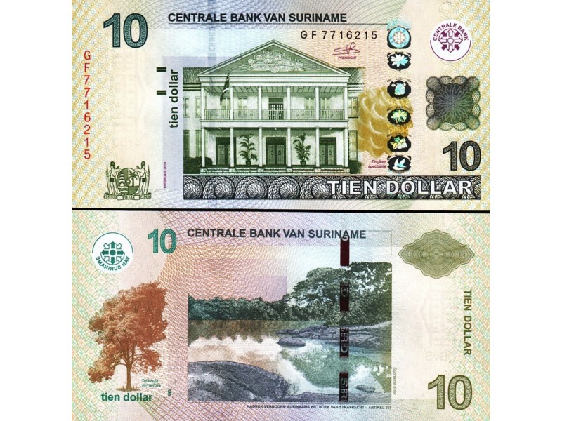 SURINAME Surinam 20 Dollar 2019 UNC, P-164