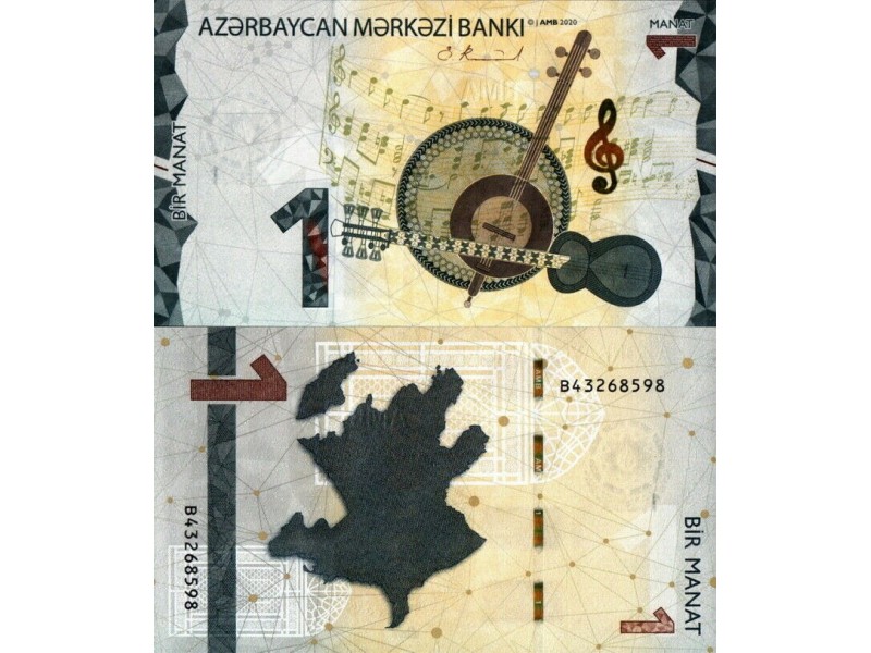 Azerbejdžan AZERBAIJAN 1 Manat 2021 UNC