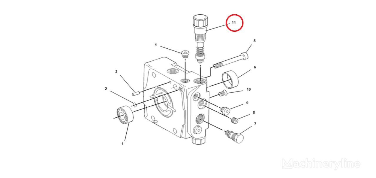 Valve GP-Relief Caterpillar 1264494 / 126-4494 za Caterpillar CS-533C CS-563C CS-573D CP-563D CS-583D CS-563E CS-583E CS-573C CP-563C CS-563D CS-583C CS-573E CS-583 CP-74 CP-573E CP-563E CS-64 CP-...