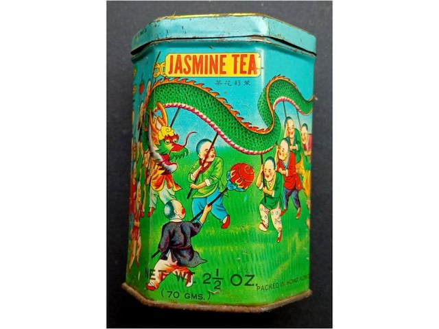 hong kong - kineska metalna kutija za čaj JASMINE TEA