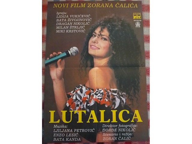 plakat LUTALICA (Bata Živojinović / Lidija Vukićević)