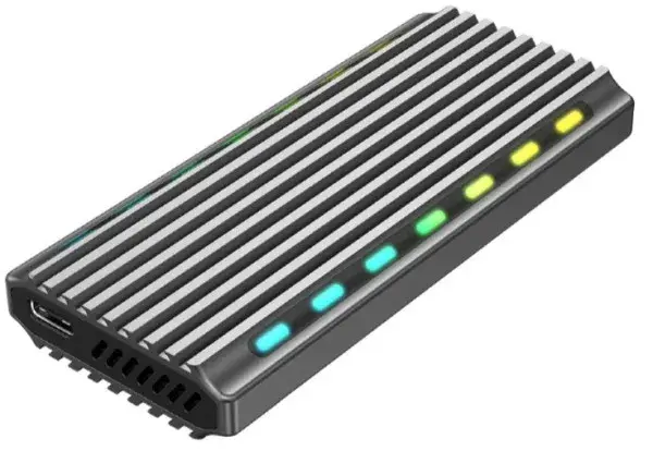 Gembird EE2280-U3C-03 Eksterno kućište za M.2 NVMe, NGFF, RGB, Aluminijumsko