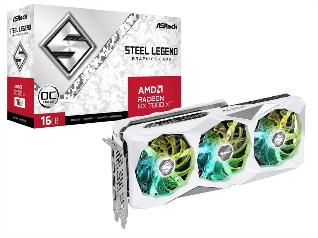 ASROCK grafička kartica VGA RKS7800 KST STEEL LEGEND OC 16GB GDDR6