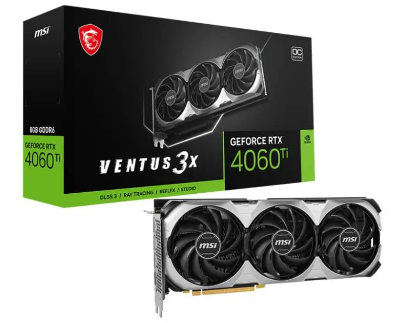 MSI nVidia GeForce RTX 4060 Ti 8GB 128bit RTX 4060 Ti VENTUS 3X E 8G OC grafička karta