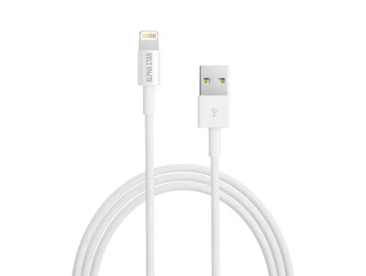 ALPHA STAR USB kabl 2.0 tip A APPLE LIGHTNING za iPHONE 1.2m beli