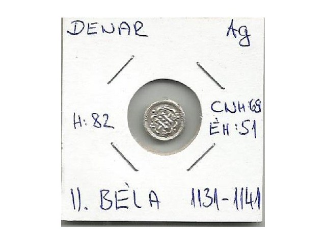 gh4 II.Bela 1131-1141. H:82 CNH:69 EH:51 Denar Ag